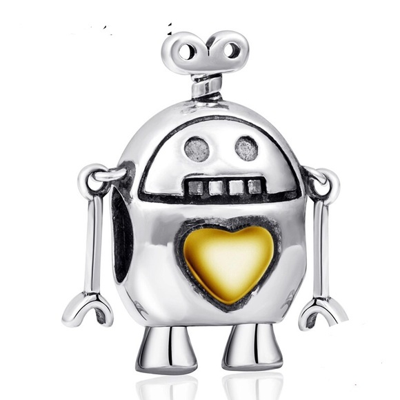 Jewelry | 925 Sterling Silver Robot Charm | Poshmark